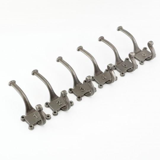 Cast iron coat hooks | Collard 2 piece design | Oak & Forge