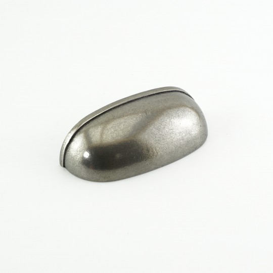 Pewter cabinet handles | Harrington cup handle | Oak & Forge